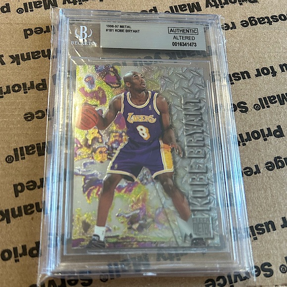 Fleer x SkyBox | Other | Kobe Bryant Beckett Authentic Altered 97 Fleer ...